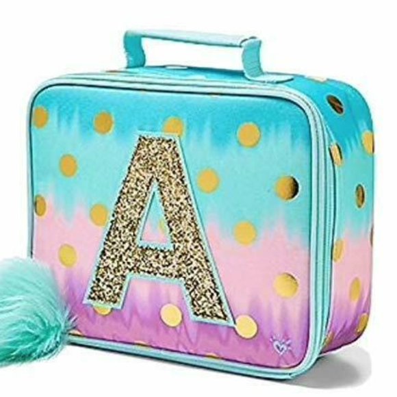Justice | Accessories | Justice Ombre Foil Polka Dot Lunch Box Initial ...